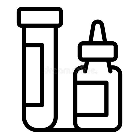 Lab Tube Test Icon Outline Style Stock Vector Illustration Of Biology Drug 216672436