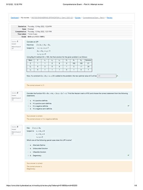 Comprehensive Exam Part A Attempt Review Download Free Pdf Computer Programming