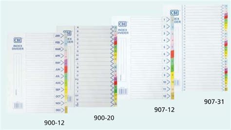GY Office Stationery Supplier Johor Bahru JB Stationery CBE PAPER SUBJECT COLOUR INDEX