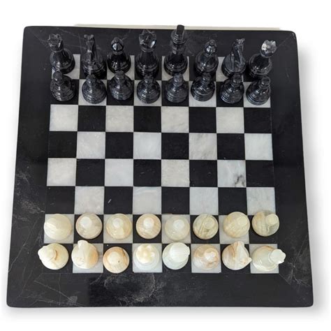 Jeu Déchecs En Pierre Naturelle Onyx Echéquier Haut De Gamme