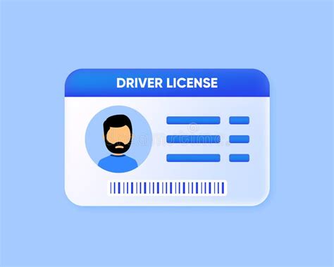 Driver License Id Card With Photo Avatar Identification Or Id Card