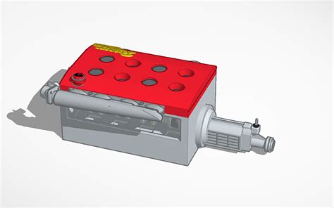 3d Design Dual Inline 4 Cylinder Dual Turbo Tank Engine With