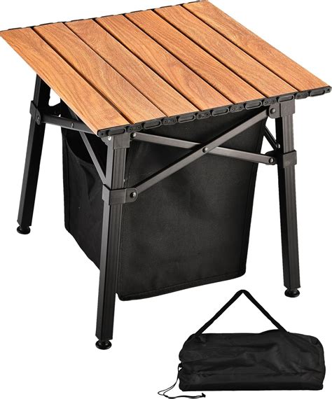 Aluminum Camping Side Table Compact Folding Outdoor Portable Beach Small Camp Table With Carry