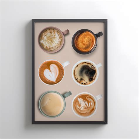 Coffee Lover Print Latte Art Printable Decor Minimalist Kitchen