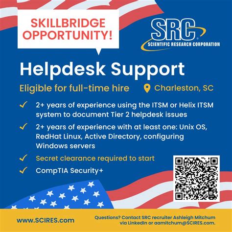 Ashleigh Mitchum On Linkedin Urgent Need Skillbridge Intern Helpdesk Systems Administrator