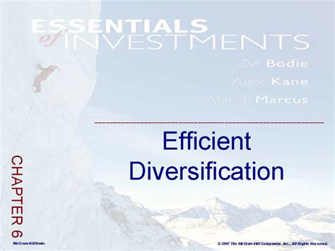 Chapter 6 Efficient Diversification Summary Mcgraw Hillirwin © 2007 The Mcgraw Hill