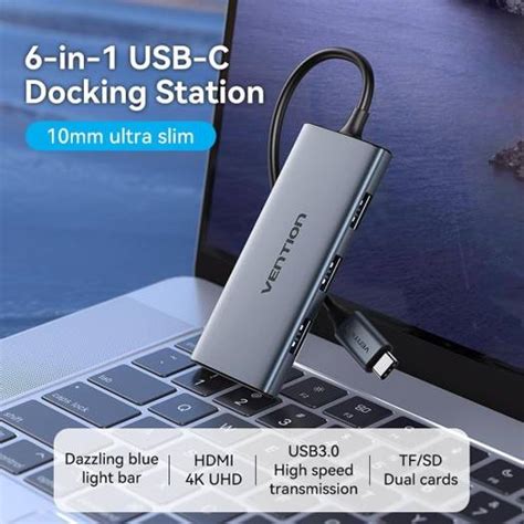 Vention In Usb C Docking Station Ultra Slim Design Hdmi K Hz Usb Gbps Transfer