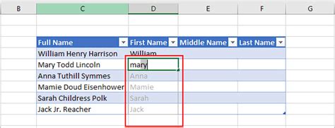 How To Separate Names In Excel
