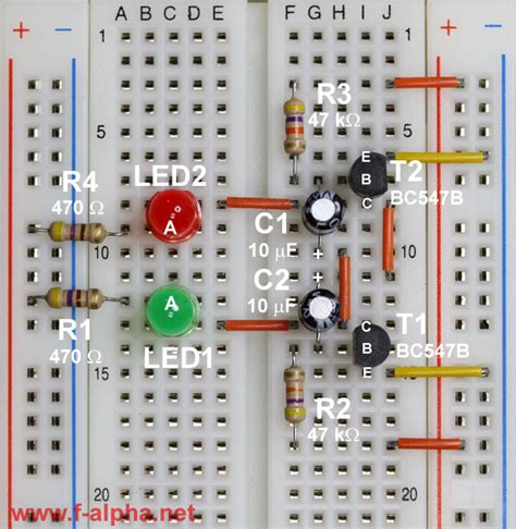 F Alpha Net Experiment Blinker Circuit
