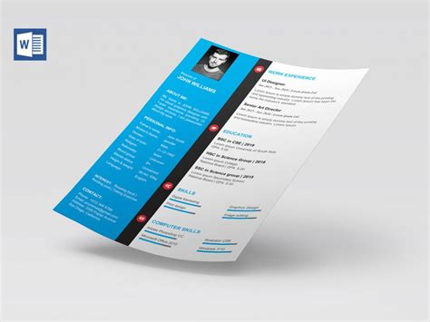 Free Modern Resume Template In Word Format 2023 Daily Mockup Riset