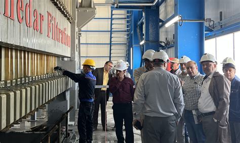 بازدید هیئت مدیره شرکت ملی صنایع مس ایران توربین دار سازنده ماشین آلات جداسازی جامدات از