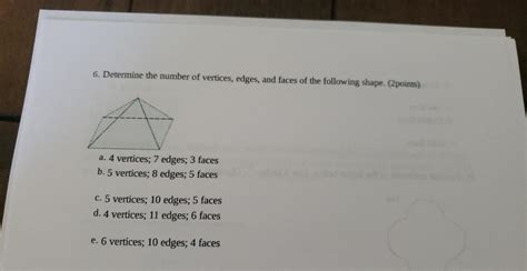 Solved Determine The Number Of Vertices Edges And Faces Chegg