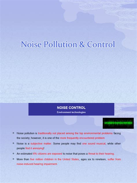 Lecture 2 Noise Pollution And Control Pdf Noise Sound