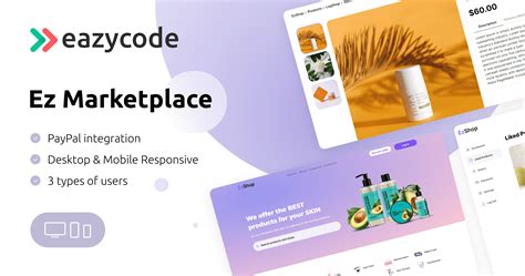 Ez Marketplace Shop Template Nocode Template By Eazycode Nocode Agency