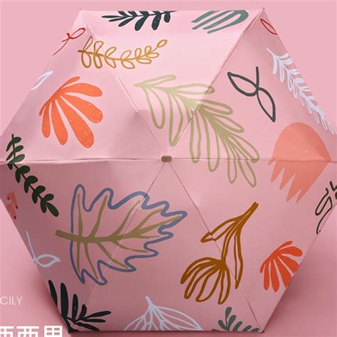 Mini 5 Folds Pocket Super Light Foldable Umbrella 6 Ribs Flat Umbrella Sturdy Bag Fibre Umbrella