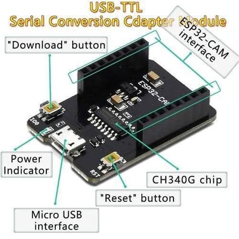 Esp32 Cam Mb Micro Usb Programmer Ch340g Usb To Serial Port Board In