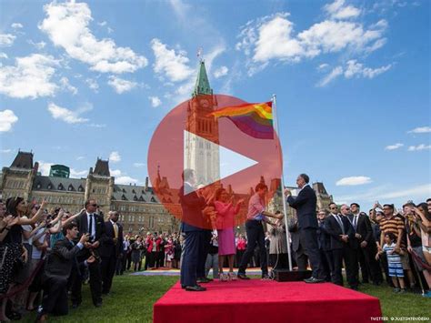A First Justin Trudeau Raised A Pride Flag Over Parliament Video