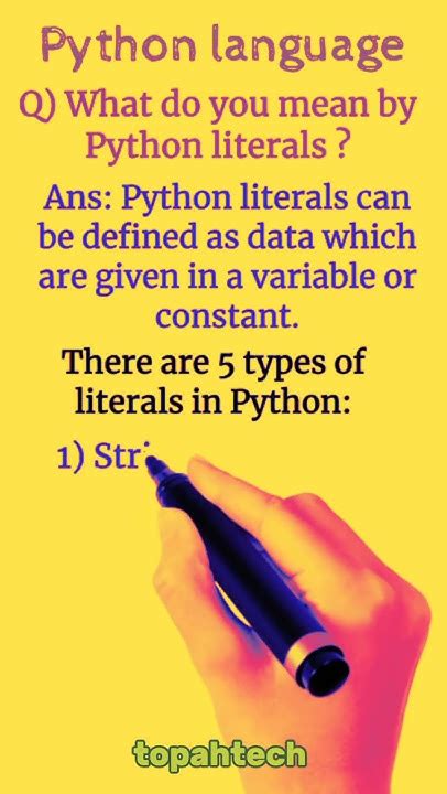 Python Literals Topahtech Python C C Java Php Htmlshorts Dbms Php Os Oops Ds