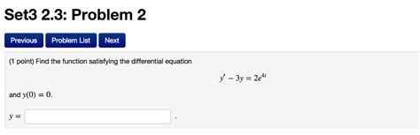 Solved Find The Function Satisfying The Differential