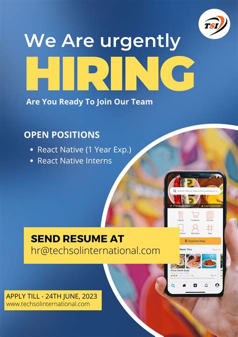 techsol international on linkedin hiring reactnative appdeveloper