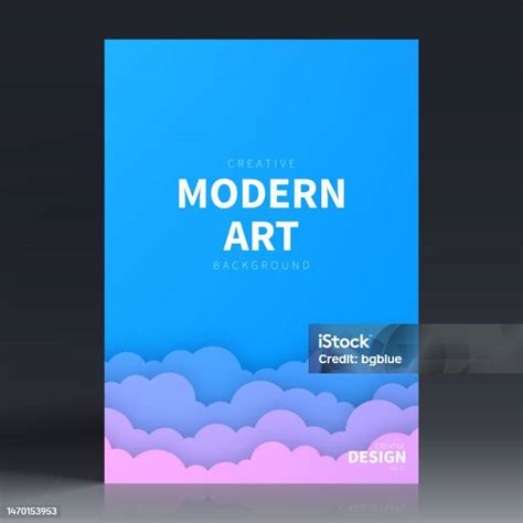 브로셔 템플릿 레이아웃 블루 커버 디자인 비즈니스 연례 보고서 전단지 잡지 3차원 형태에 대한 스톡 벡터 아트 및 기타 이미지 3차원 형태 가리기 구름 Istock