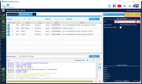 【stm32mp157系统移植】2烧录tf A到emmcstm32cubeprogrammer烧录tsv Csdn博客