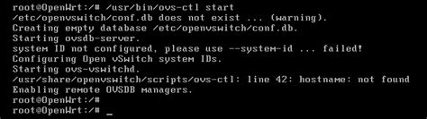 openwrt ovs vsctl unix usr local var run openvswitch db sock database connection failed