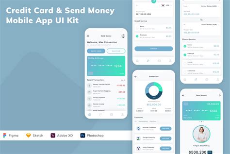 Figma UI Kit Credit Card Send Money Mobile App Community Figma