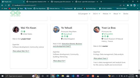 Link From Bios To Ols Projects People Participated To · Issue 418 · Open Life Science Open Life