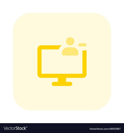 deleting user data or accounts on a monitor vector image