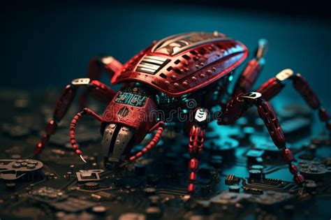 Innovative Software Bug Robot Generate Ai Stock Illustration