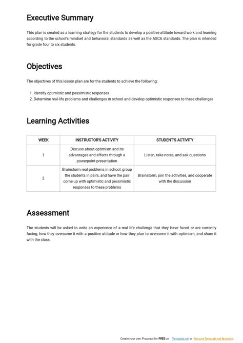 Asca Needs Assessment Template