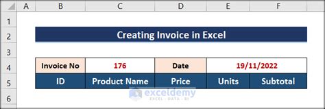 How To Create An Invoice In Excel With A Database 5 Steps