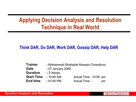 Decision Analysis And Resolution Ppt Decision Analysis And Resolution Ppt