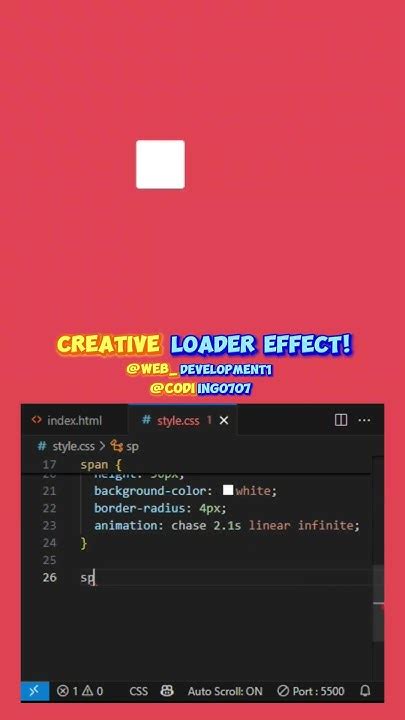 How To Make A Creative Loading Animation Using Html And Css Youtube