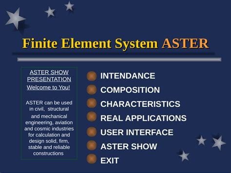 Pdf Finite Element System Aster Overview