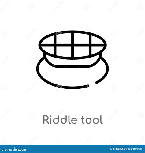 Outline Riddle Tool Vector Icon Isolated Black Simple Line Element Illustration From Farming
