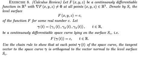Solved Exercise 8 Calculus Review Let F X Y Z Be A