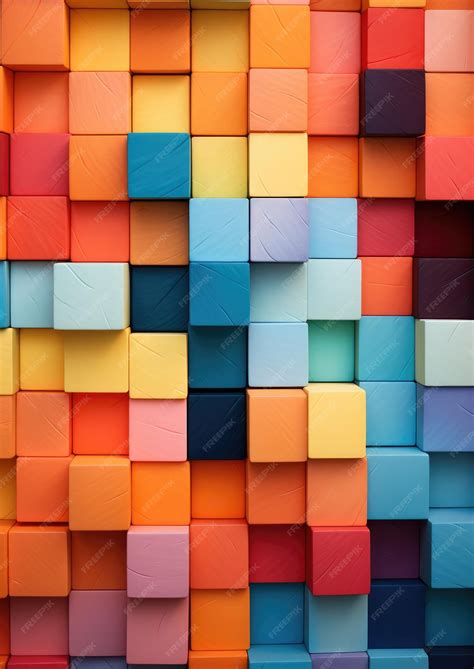Premium Photo Color Palette In Style Of Different Blocks Wallpaper Colorful Palette Generative Ai