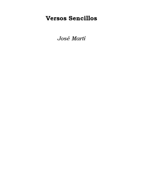 Versos Sencillos Pdf Amor Naturaleza