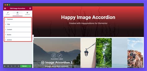 Image Accordion HappyAddons