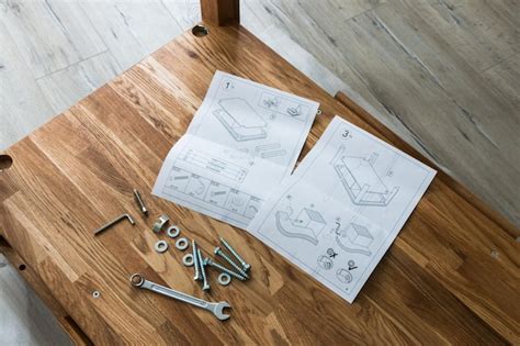 Premium Photo Tools And Instructions For Assembling A Wooden Table