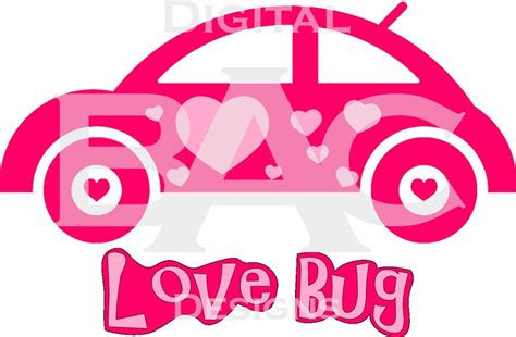 Love Bug Svg Png Slug Bug Pink Svg Valentines Svg Cricut Etsy