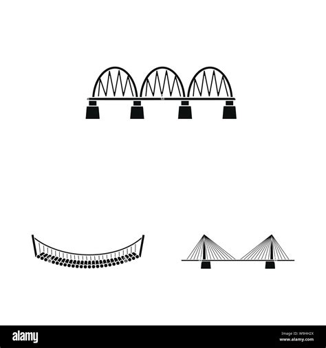 Vector Design Of Construct And Side Icon Collection Of Construct And Bridge Stock Vector