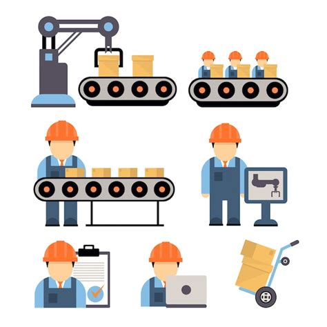Proceso De Producción Vector Premium