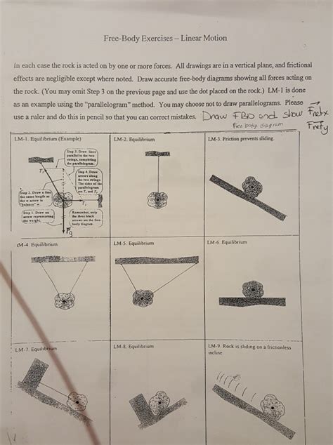 solved free body exercises linear motion ín each case the