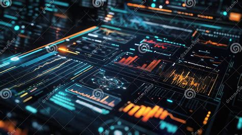 Data Visualization Dashboard With Graphs Charts And Metrics Stock