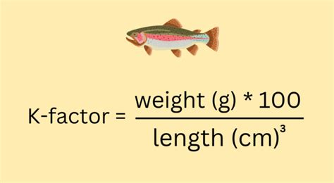 Calculator For Calculating K Factor In Trout