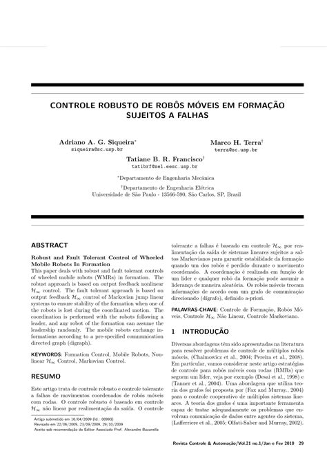 Pdf Robust And Fault Tolerant Control Of Wheeled Mobile Robots In Formation