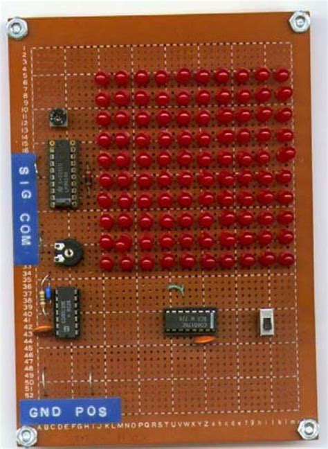 100 Leds Solid State Oscilloscope Circuit Schematic With Explanation
